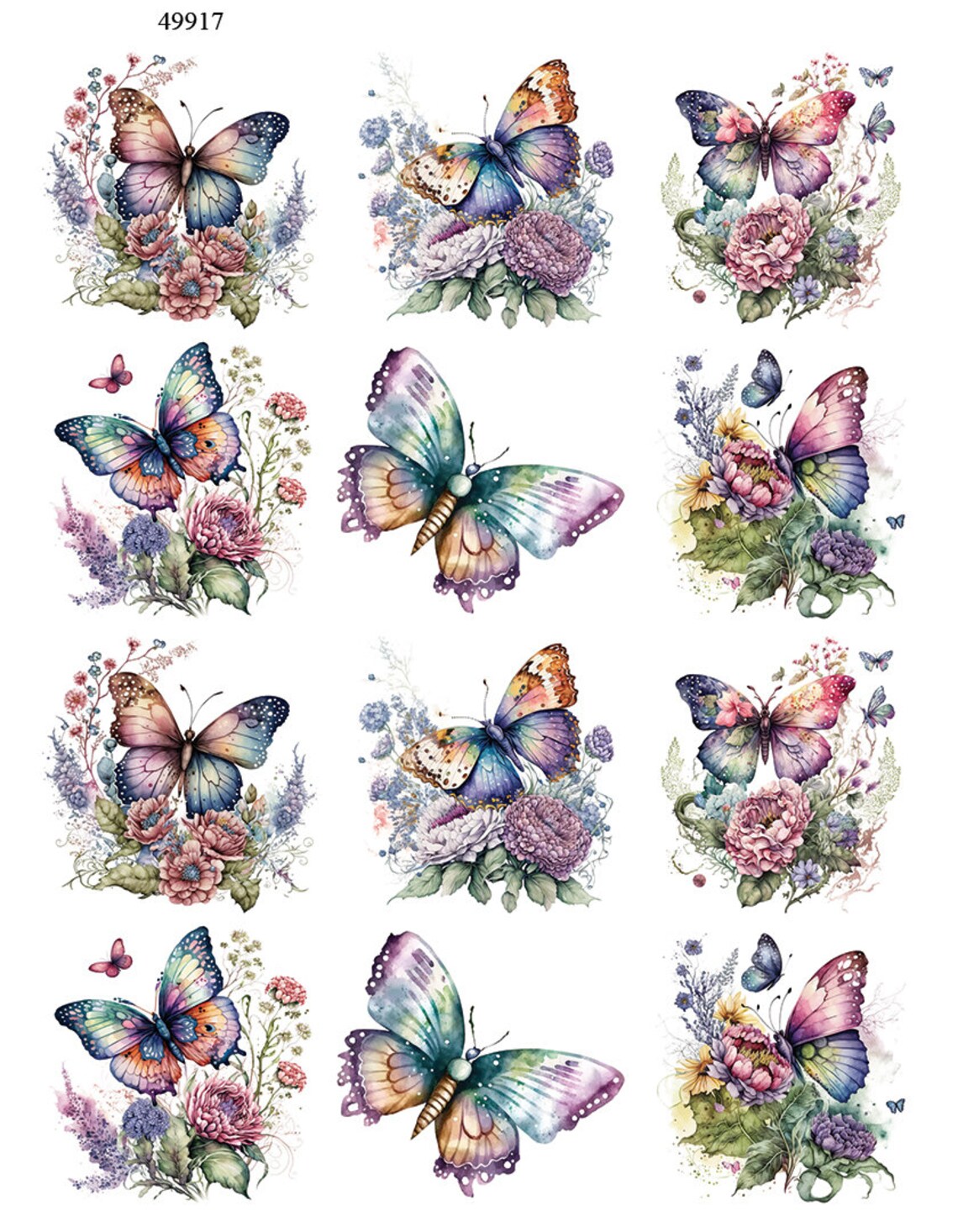 Vintage Butterflies Ceramic Decals Enamel Decal Fusible - Etsy