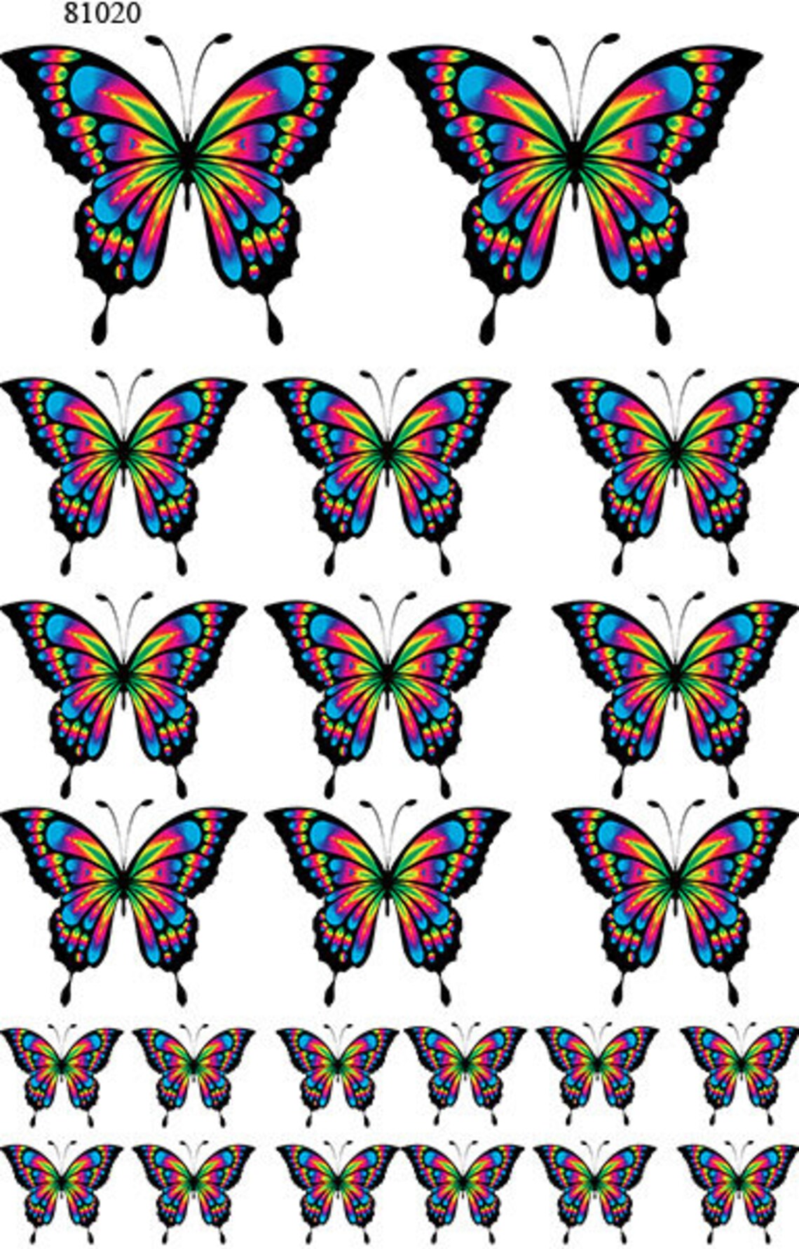 Painted Monarch Butterfly Ceramic Decals Enamel Decal - Etsy