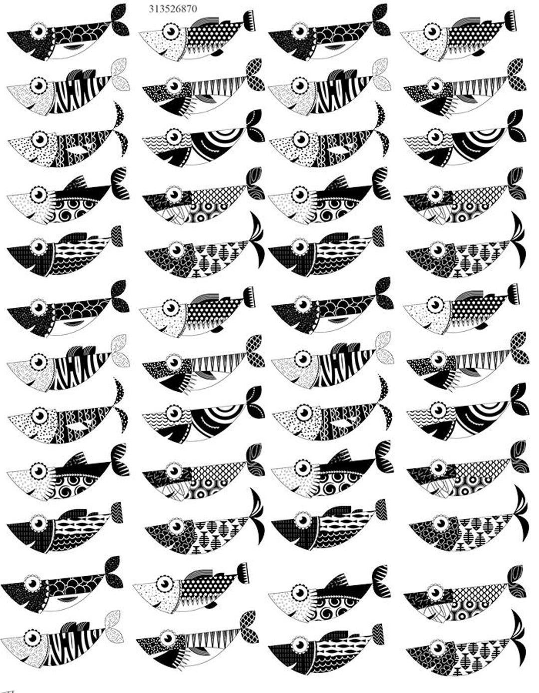 Sly Fish - Ceramic Decals- Enamel Decal - Glass Decal- 31352 - Etsy