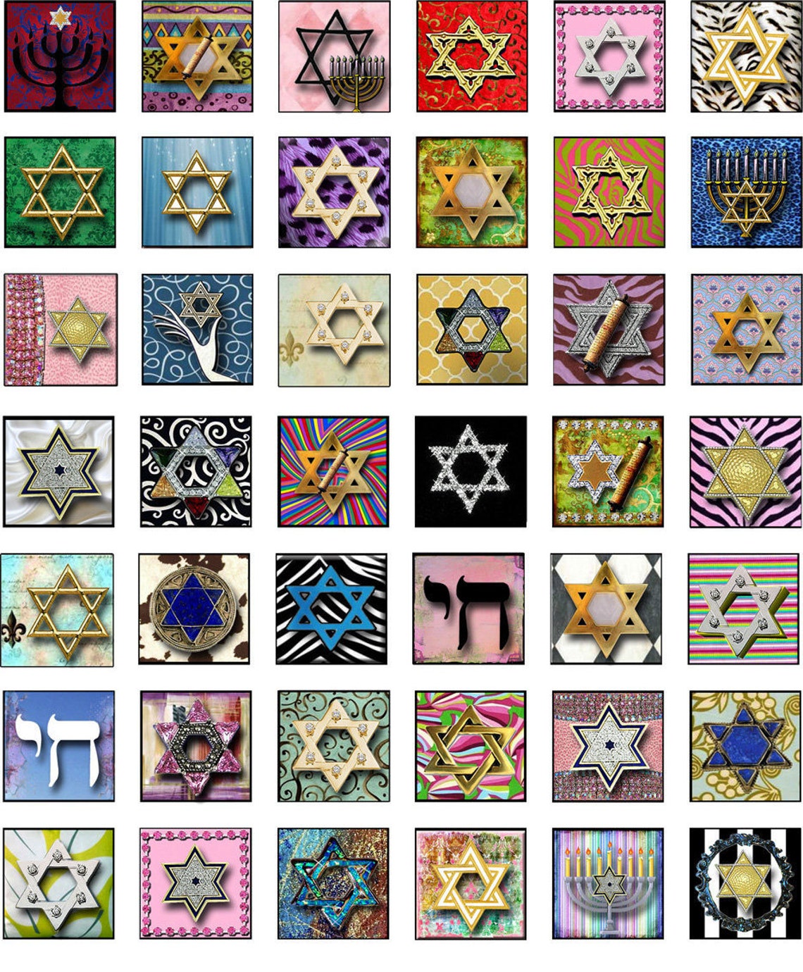 Biblical Star of David - Ceramic Decals- Enamel Decal - Glass Decal ...