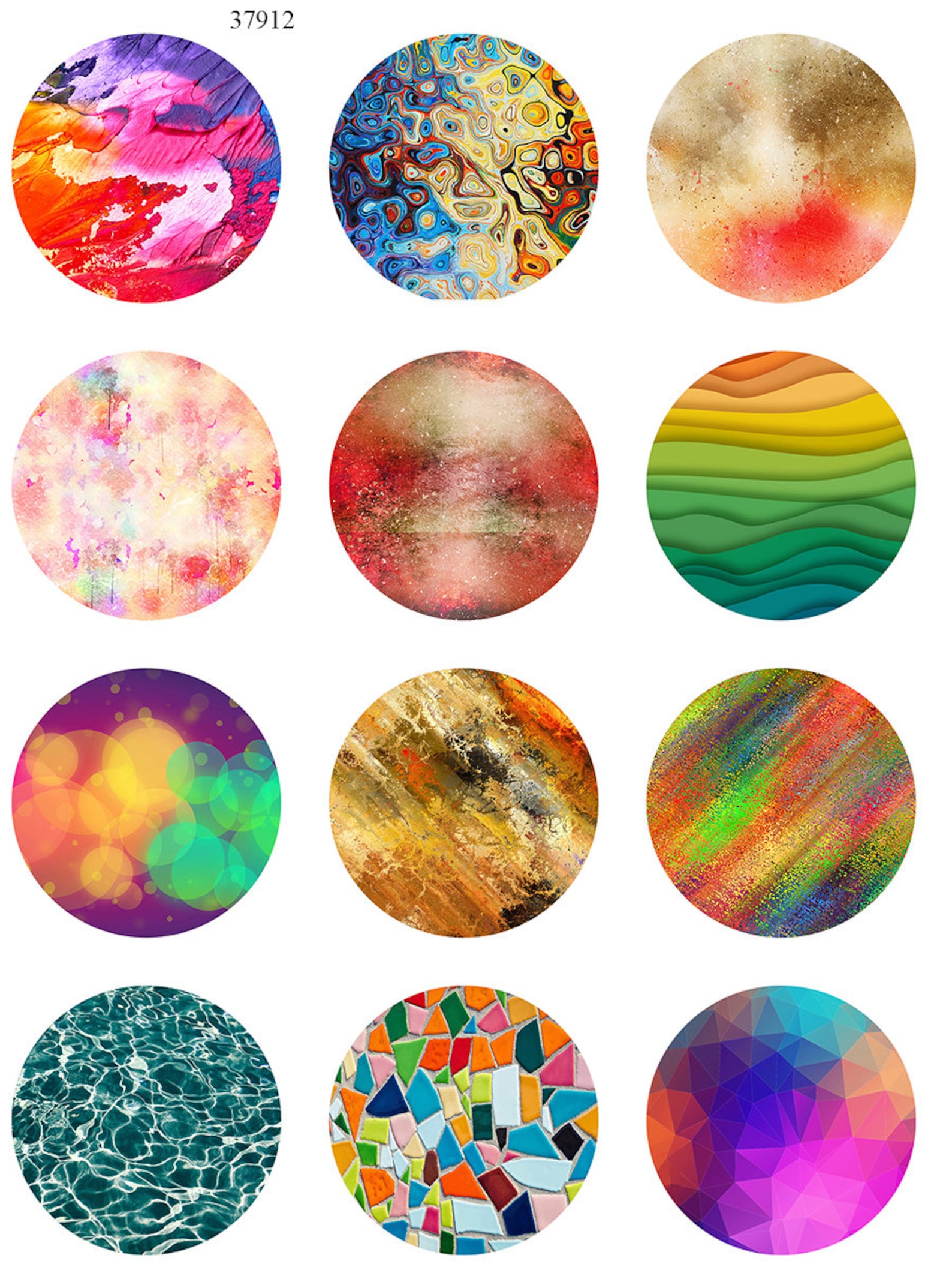 Colorful Decorative Rounds Ceramic Decals Enamel Decal Fusible Decal ...