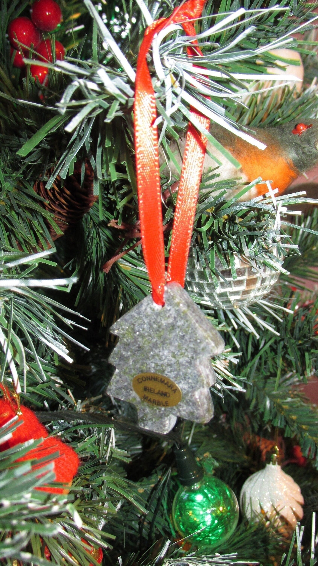 Genuine Irish Connemara Marble Christmas Tree Ornament Holiday ...