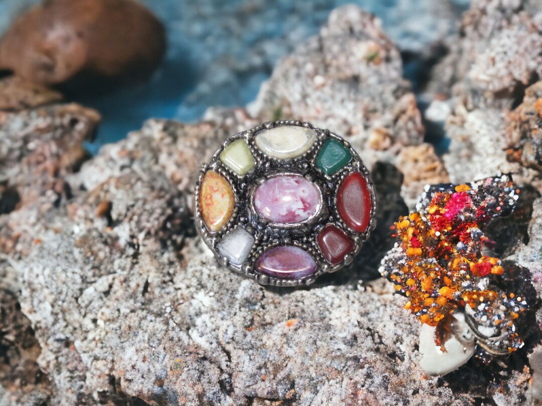 Celtic Beach Pebble Style Brooch Pin NOS Vintage From the 1980s VERY ...