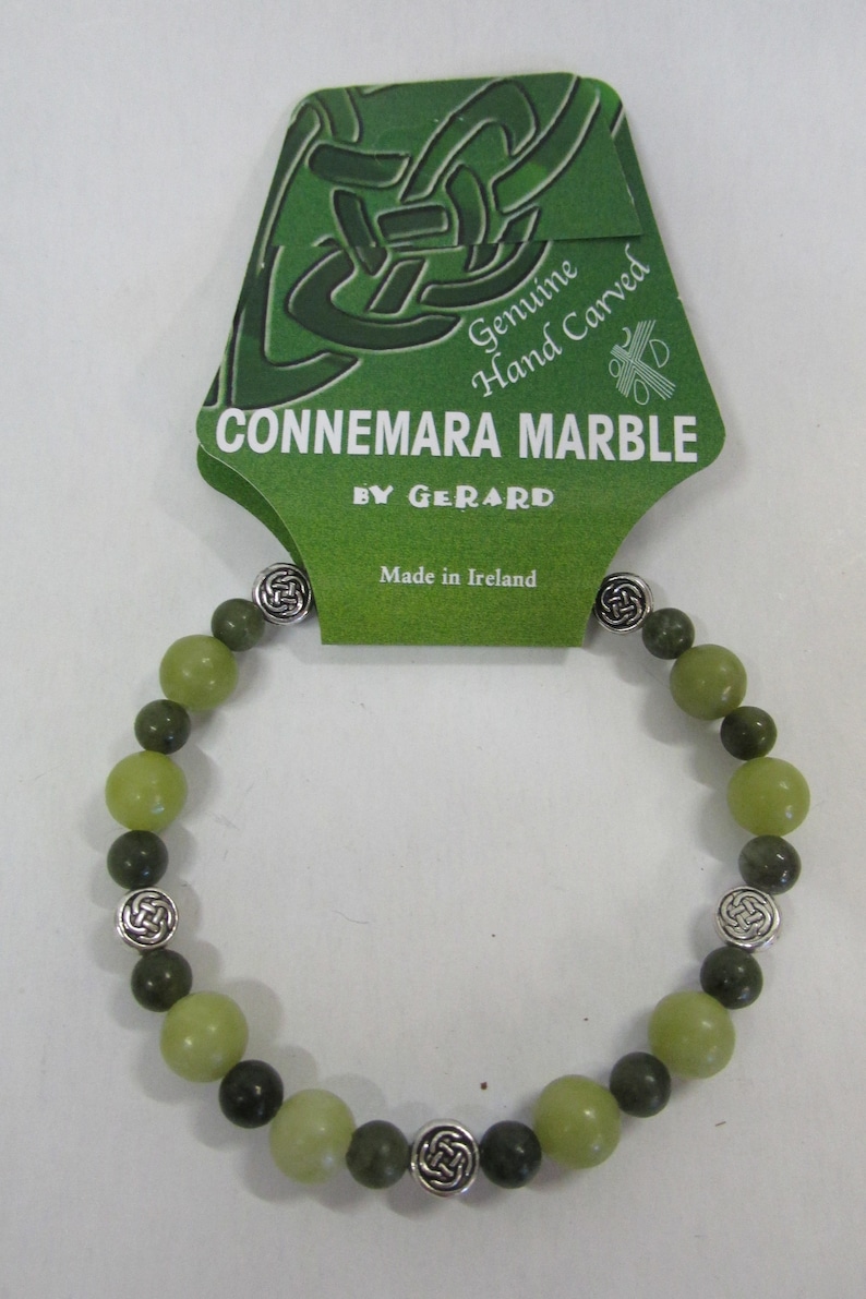 GENUINE Connemara Marble Celtic Stretch Bracelet Guaranteed Irish - Etsy