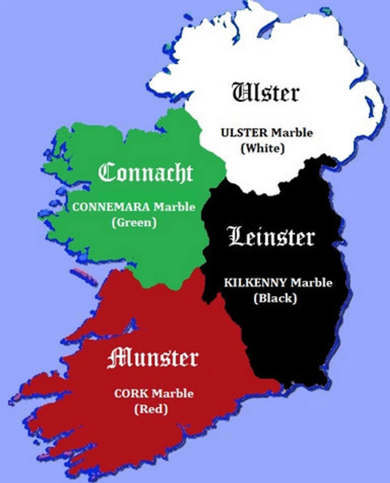 Genuine Marble of Ireland(4 Province) Stretch Bracelet 8mm Beads ...