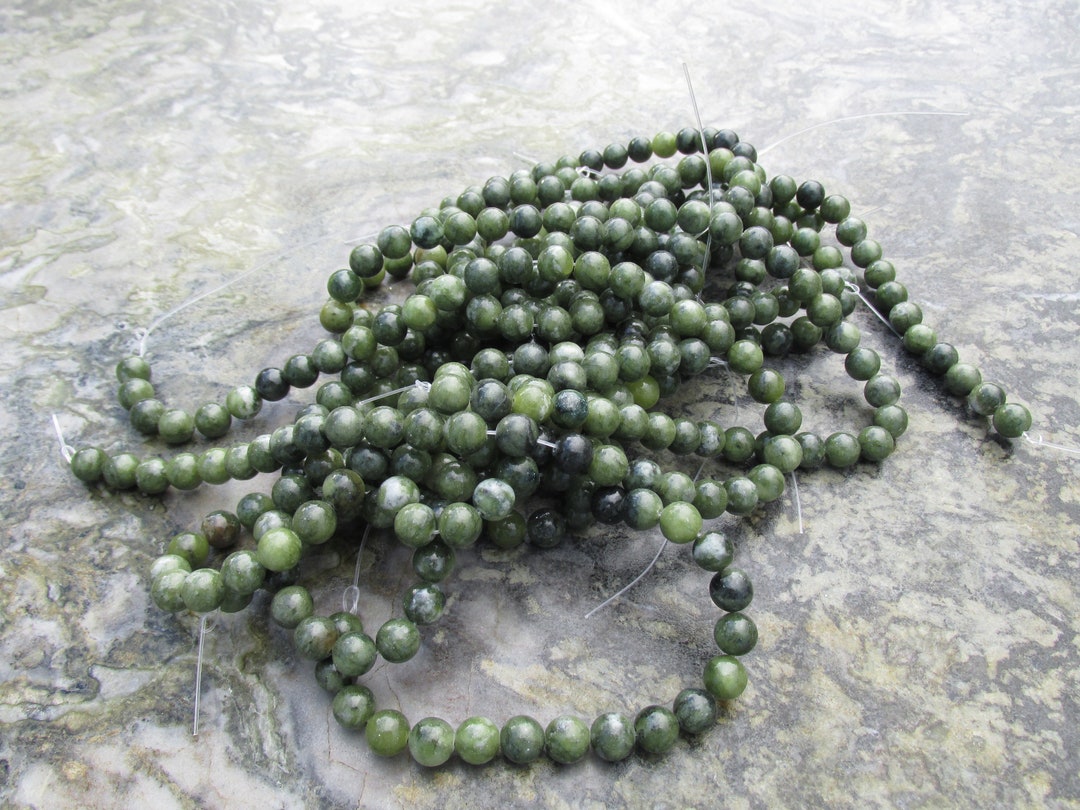 GENUINE CONNEMARA MARBLE 8mm Beads Round Drilled Thru X 100 Guaranteed ...