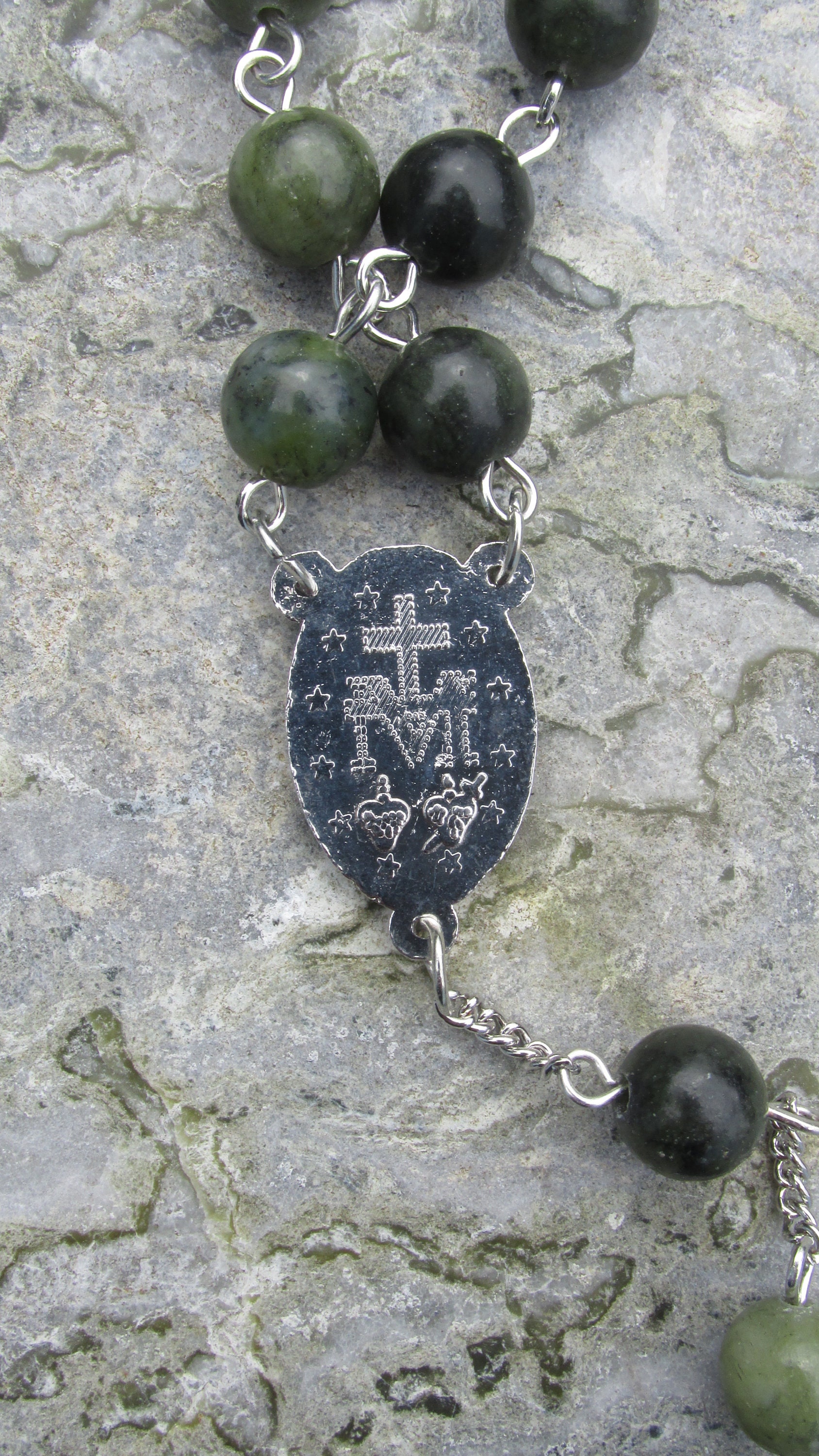 GENUINE Hand Carved Connemara Marble Rosary Beads Guaranteed Irish ...