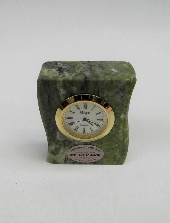 Genuine CONNEMARA MARBLE Hand Carved Wavy Clock Guaranteed - Etsy