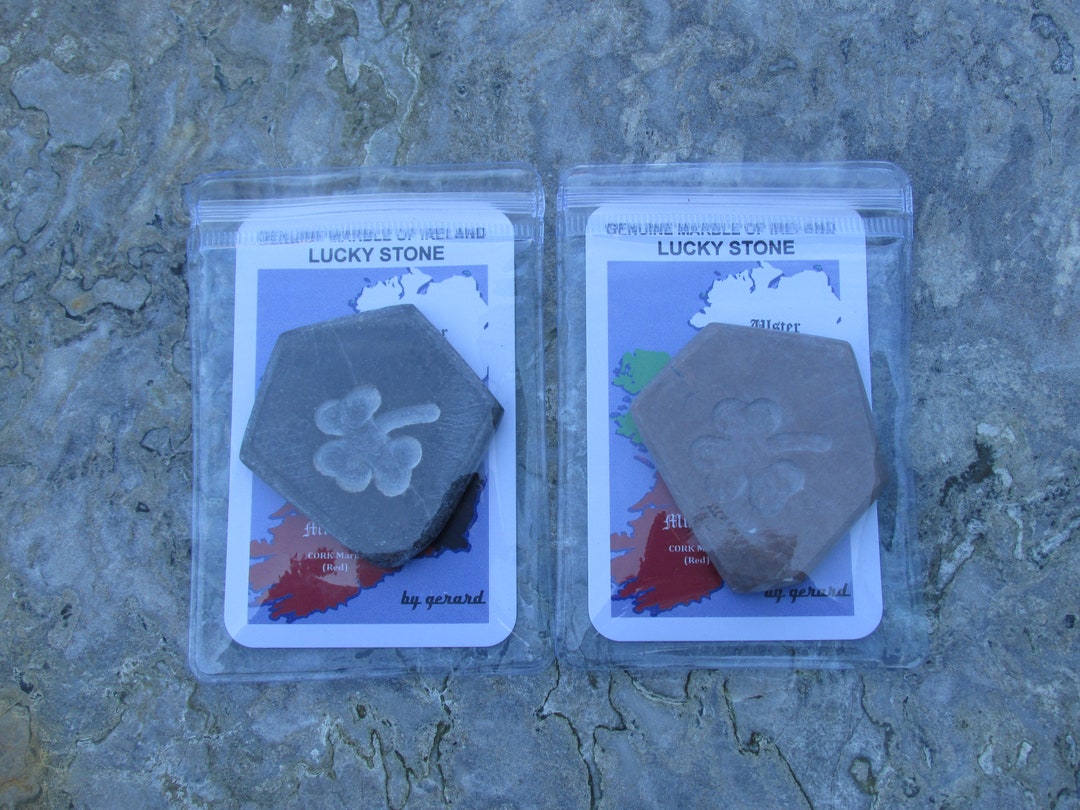 GENUINE Cork Red Marble/kilkenny Black Marble Hand Carved Lucky Stones ...