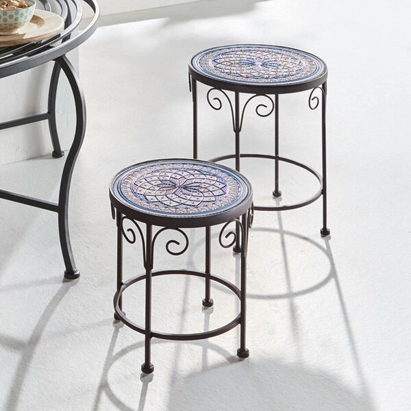Wrought Iron Metal Side Table - Etsy