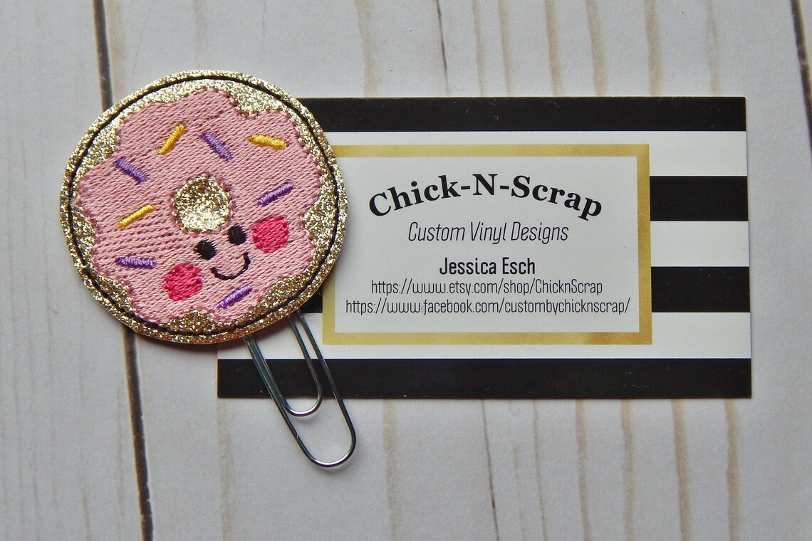 Donut Planner Clip Donut Kawaii Donut Donut Paperclip TN - Etsy