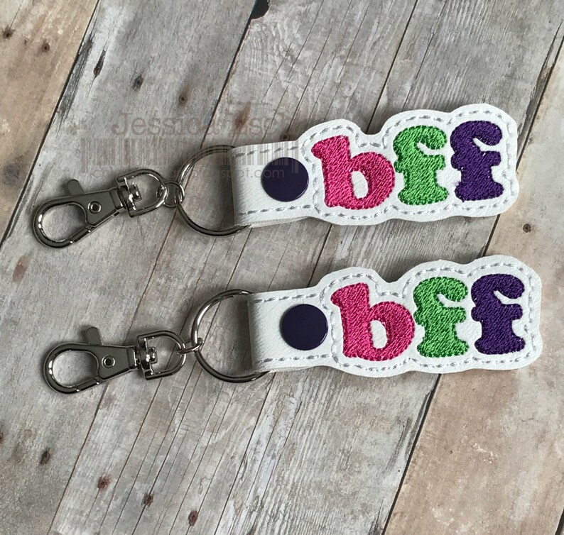 Best Friend Keychain, BFF Key Fob, Snap Tab, Key Chain, Keychains ...