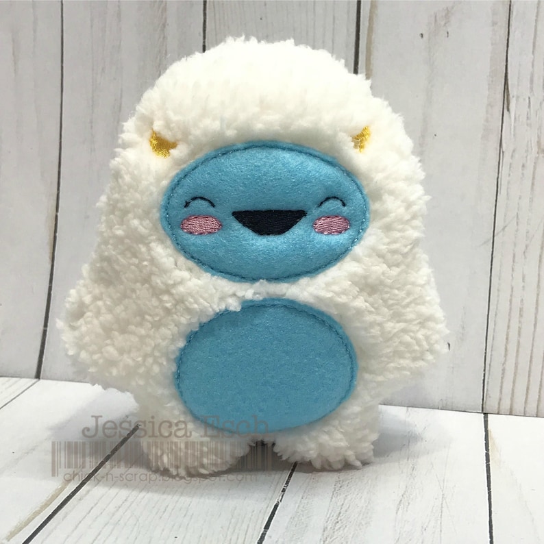 Yeti Stuffie Yeti Stuffed Animal Yeti Machine Embroidered | Etsy