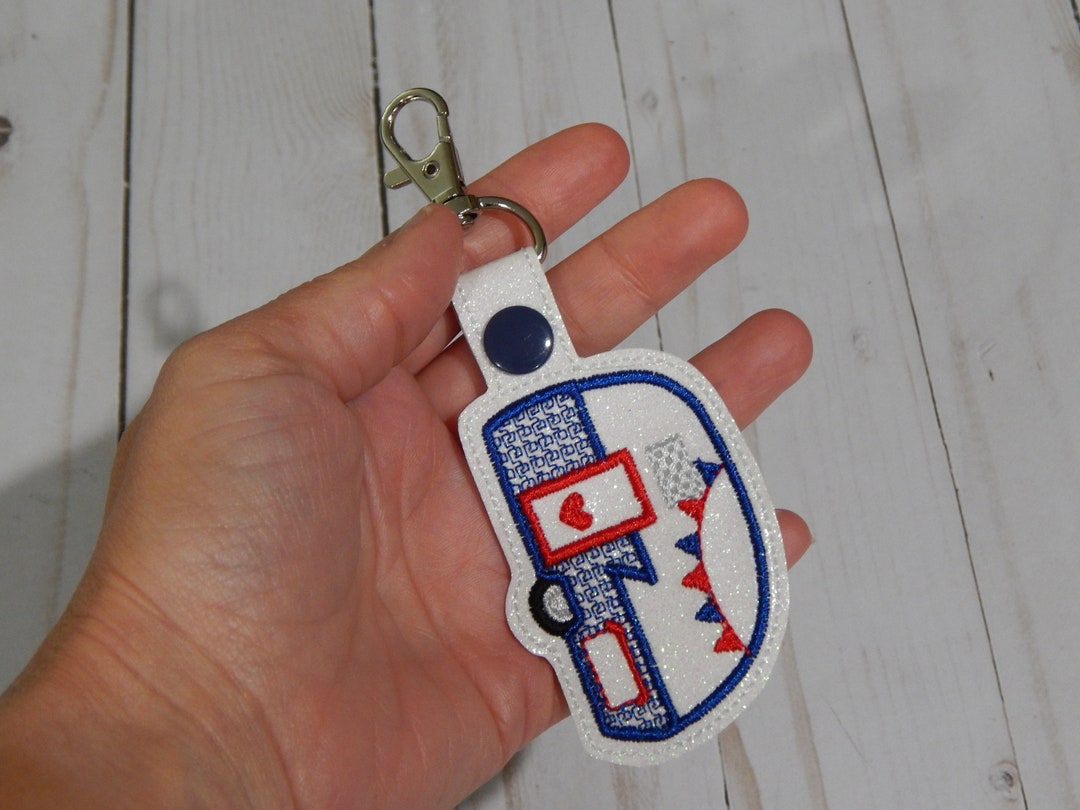 Camper Keychain Embroidered Camper Keyfob Keychain Camping - Etsy