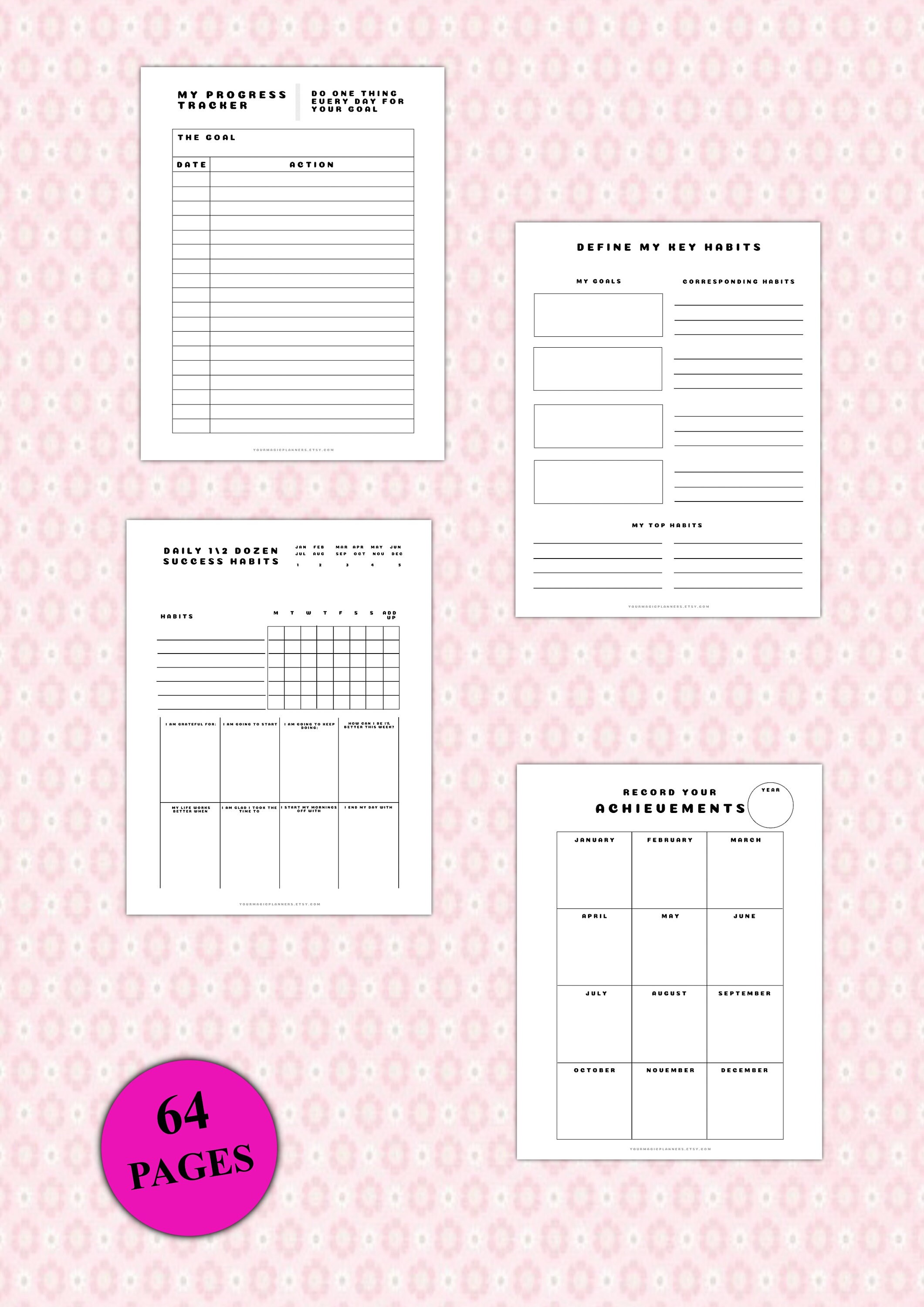 Amazing Life Printable Planner, Printable Planner, Yearly Planner ...