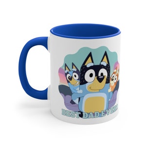 Bluey Ceramic Mug Best Dad Ever Coffee Cup Gift for Him Fathers Day - Etsy