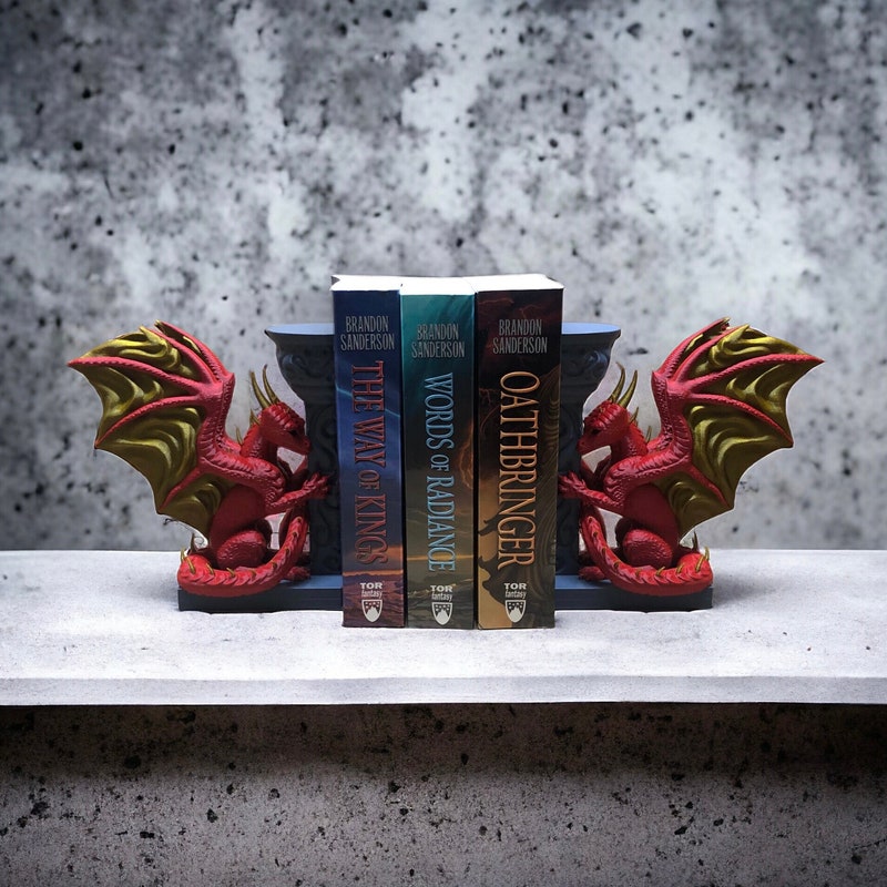 Dragon Bookend Stl - Etsy