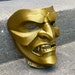 Japanese Menpo Hannya Half Mask Oni Demon Mask 3D Printed Samurai Mask ...