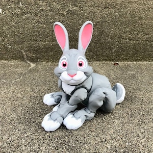 Flexi Bunny Rabbit 3D Printed Articulated Fidget Toy - Full Color - Etsy