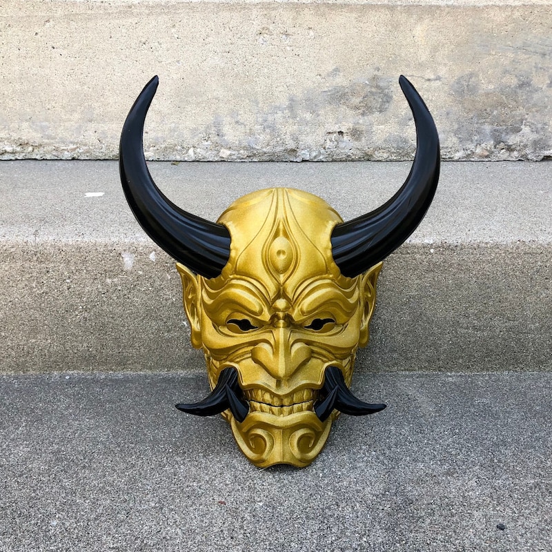 Full Face Demon Face Mask - Etsy