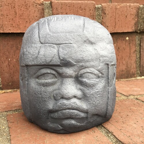 Hand-painted 3D Printed Olmec Colossal Head Statue - Etsy