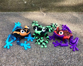 Frog / Articulated Fidget Toy / 3D Printed / Cinderwing - Etsy