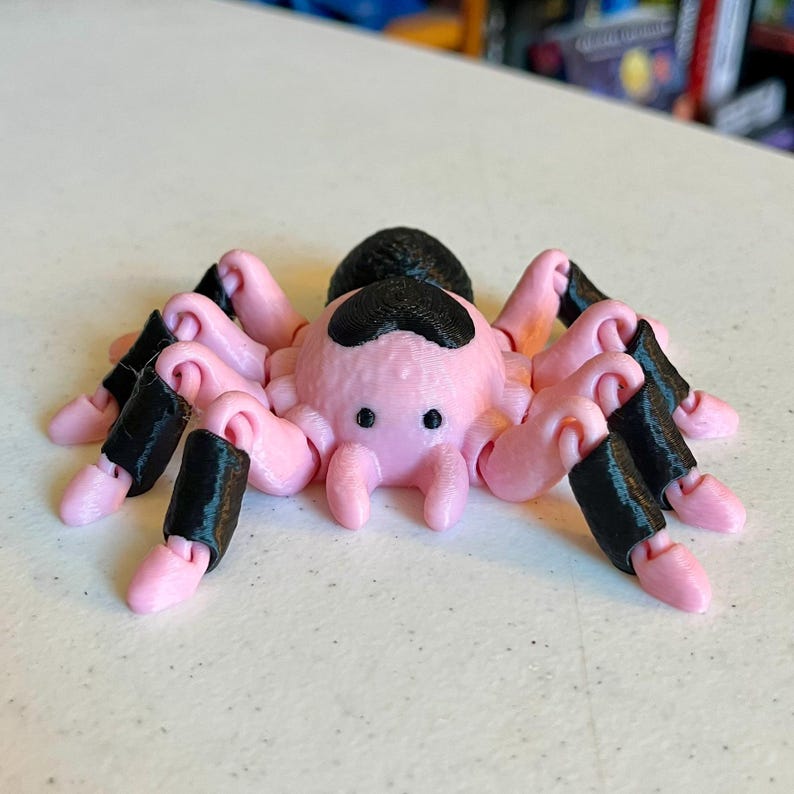 Valentine Tarantula Flexi Figure - 3D Printed Articulated Spider - Etsy