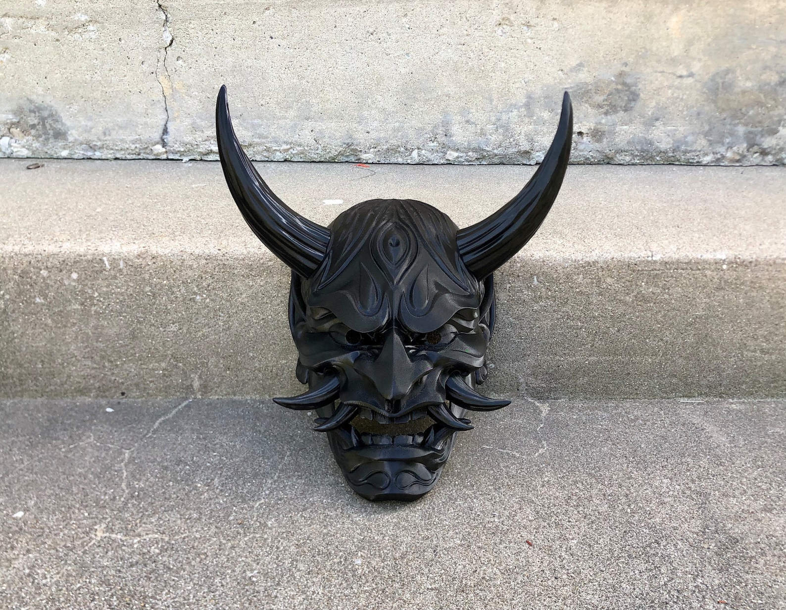 3D Printed Japanese Hannya Mask Oni Demon Mask Samurai Mask - Etsy