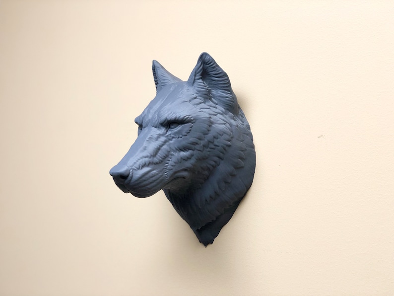 Wolf Head Wall Art Mount - 3D Printed Bust - Etsy