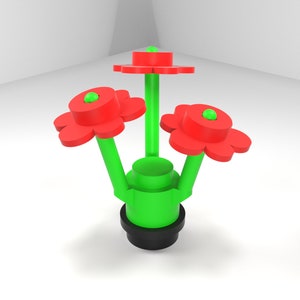 3D Printed Building Block Large Brick Flower Bouquet Desk Toy - Etsy