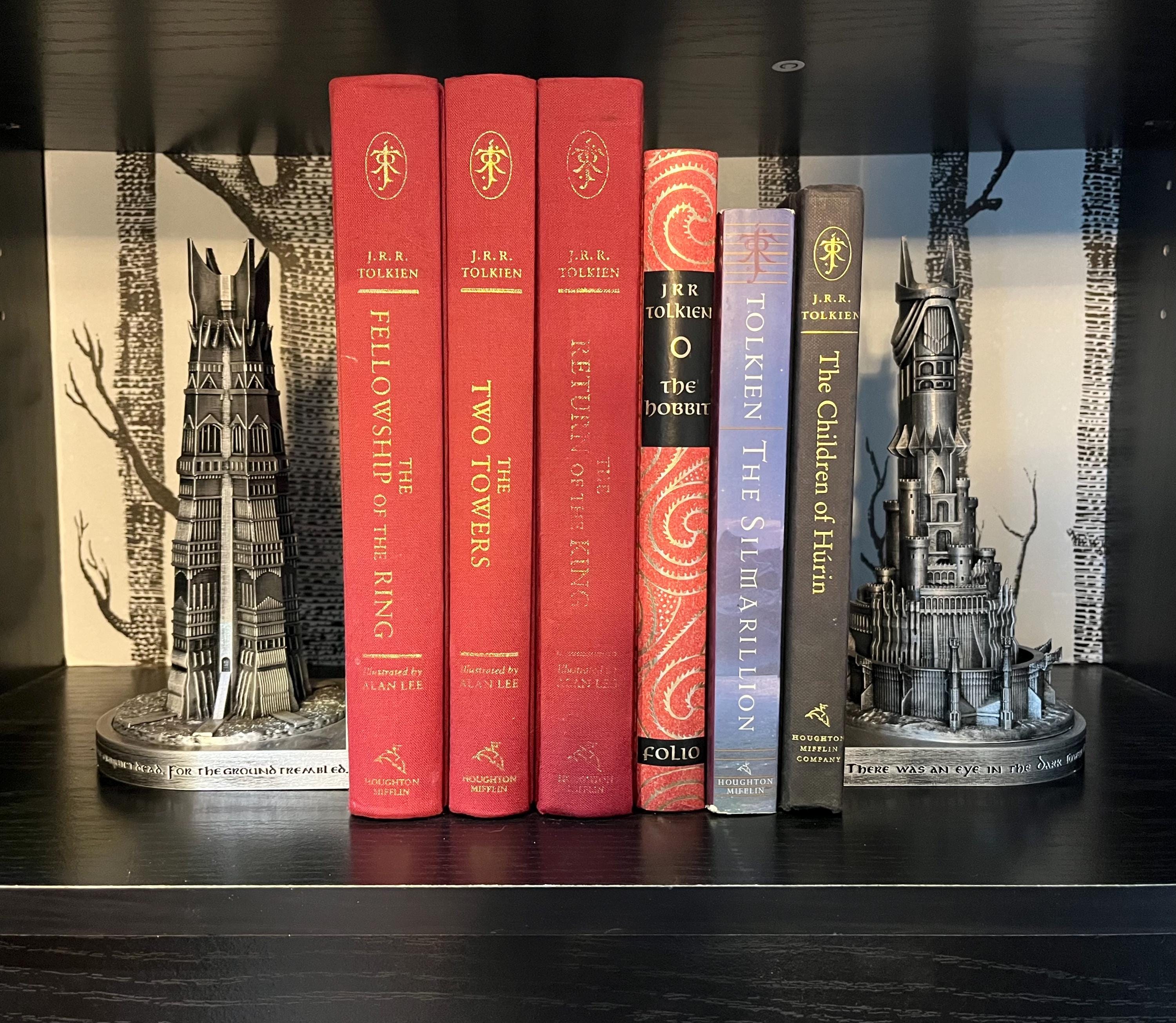 Two Towers Orthanc and Barad-dur Bookends - Silver Wax Buffed - 3D ...
