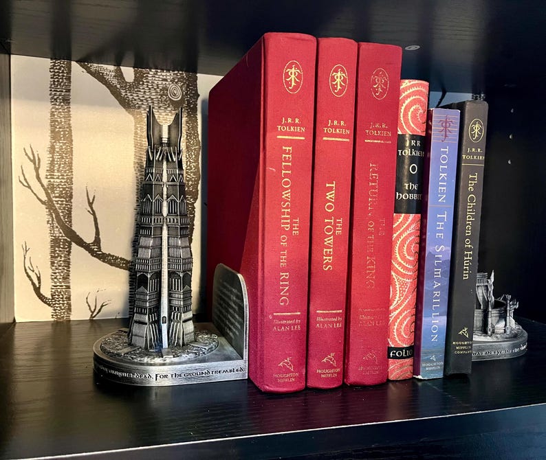 Two Towers Orthanc and Barad-dur Bookends - Silver Wax Buffed - 3D ...