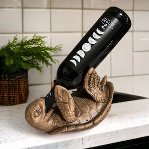 Sea Turtle 3D Printed Wine Bottle Holder - Various Colors - Etsy