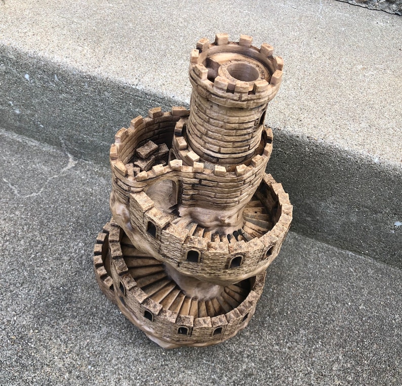 The Spiral Tower Dice Tower 3D Printed Castle Tower Dice - Etsy