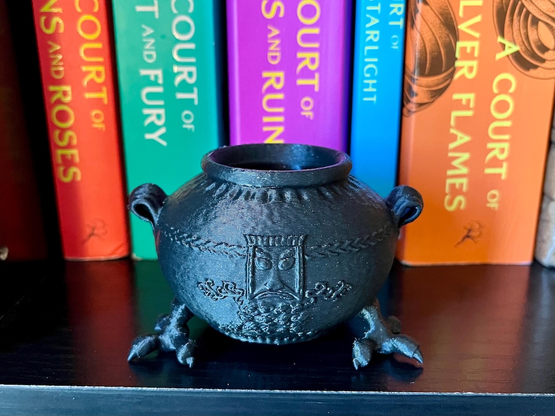 Black Cauldron Bookshelf Decor - Fae Cauldron - Sentient Magical ...