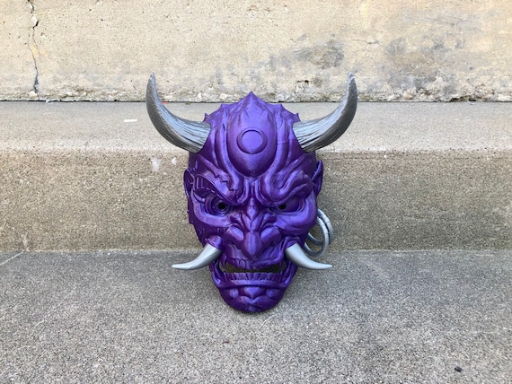Japanese Cyberpunk 77 Hannya Mask Oni Demon Mask 3D Printed - Etsy ...