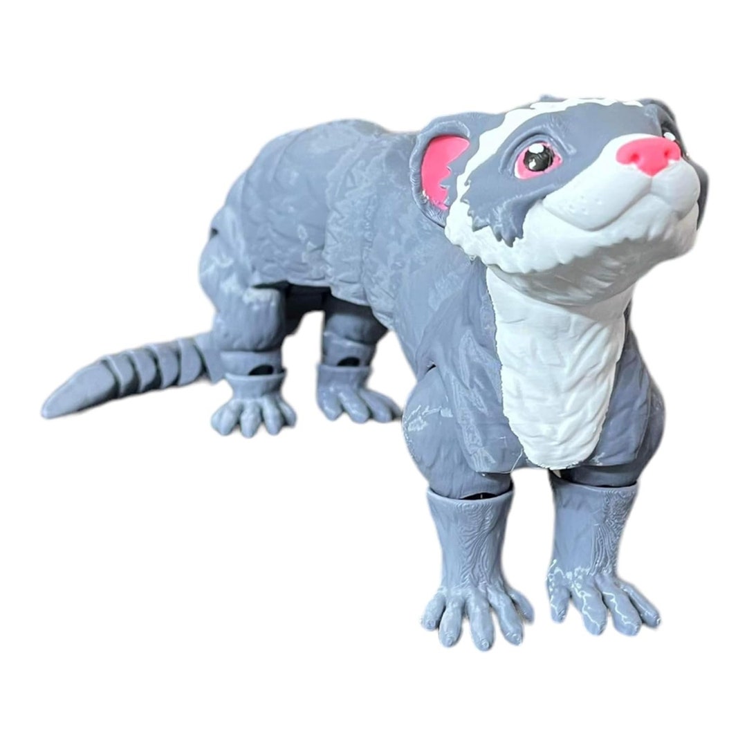 Flexi Ferret 3D Printed Articulated Fidget Toy - Full Color - Etsy