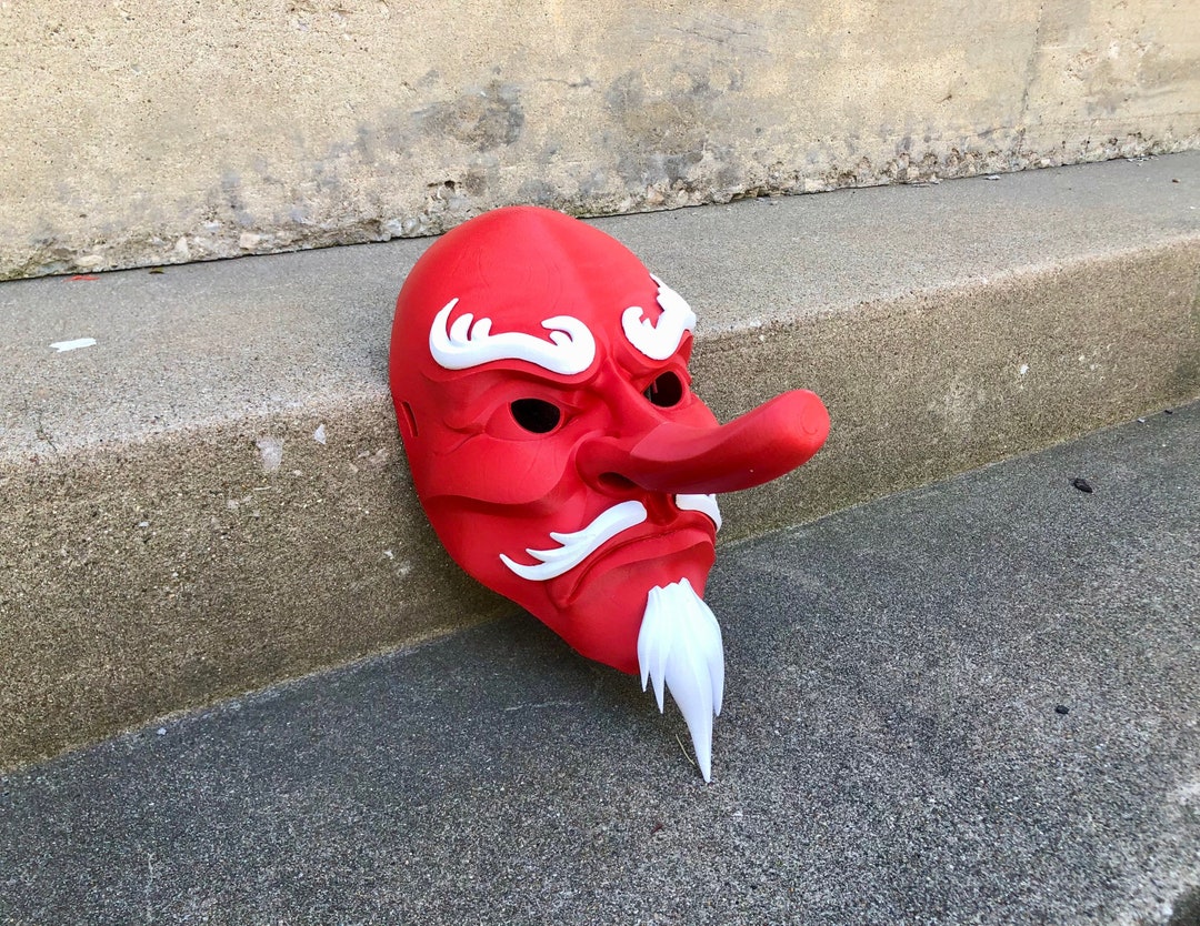 Japanese Tengu Hannya Mask Oni Demon Mask 3D Printed Samurai Mask - Etsy