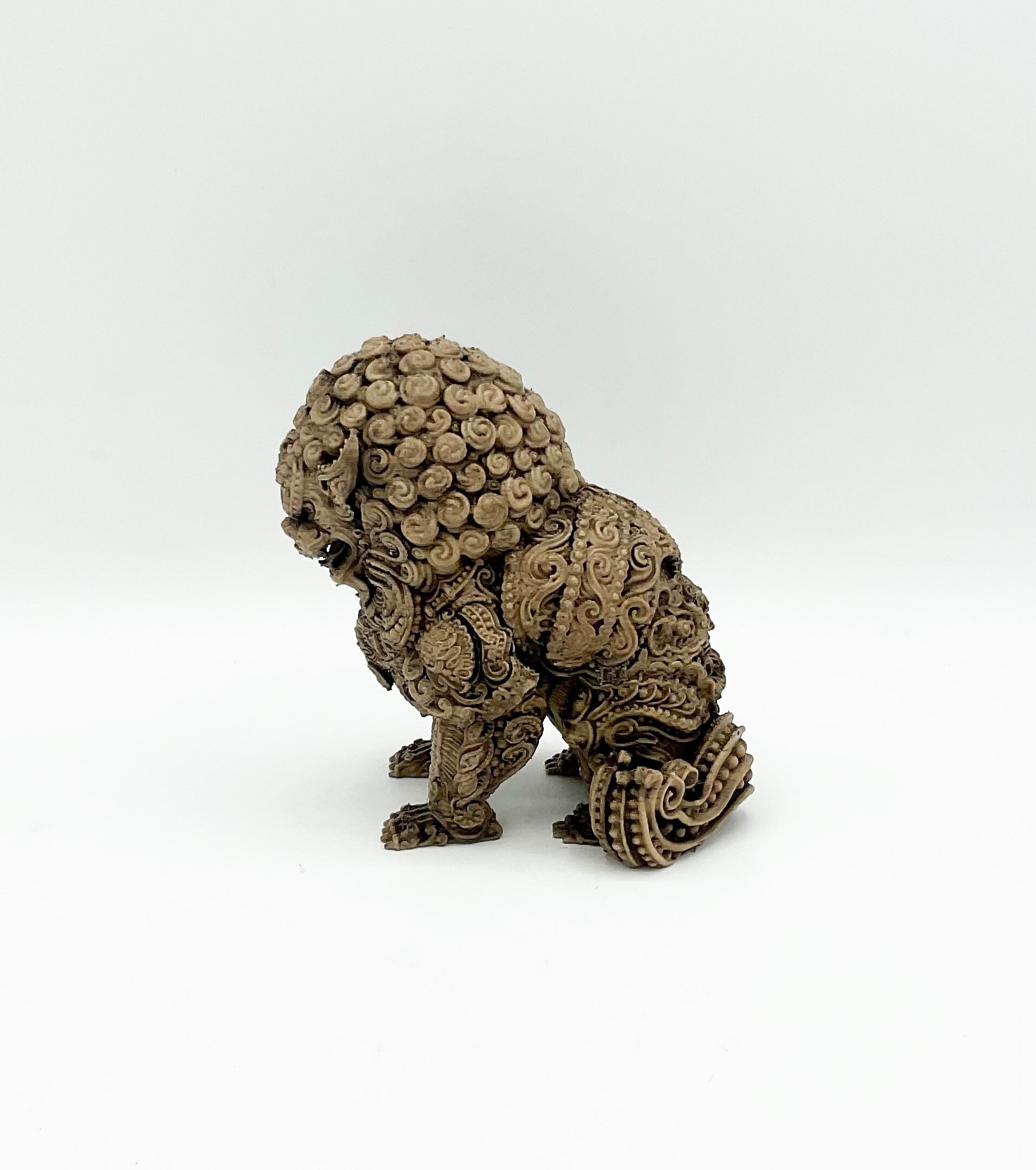 Foo Lion Hand Painted 3D Printed Desk Display Sculpture Idol - Etsy