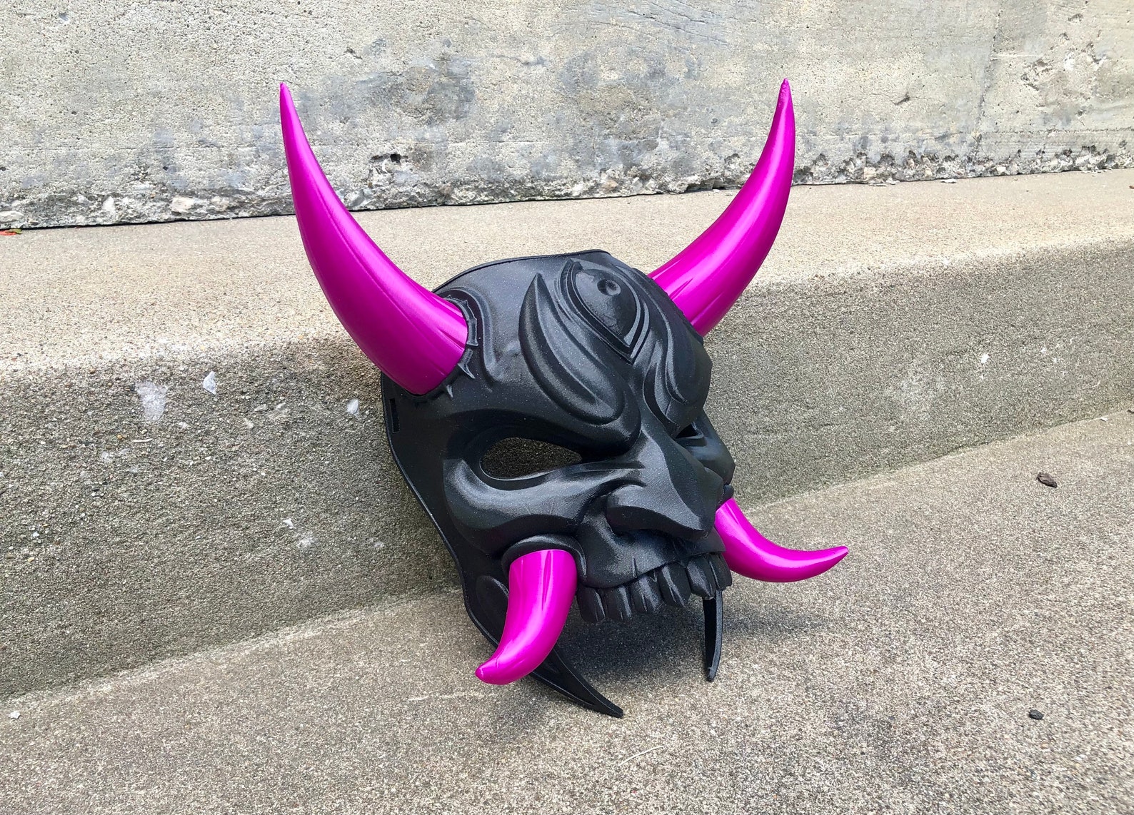 Japanese Onimusha Hannya Mask Oni Demon Mask 3D Printed - Etsy