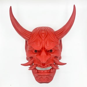 3D Printed Japanese Hannya Mask Oni Demon Mask Samurai Mask - Etsy