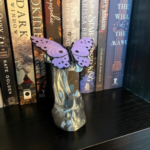 Butterfly in Quicksilver Bookshelf Decor - Alchemy and Fae Magic Figure ...