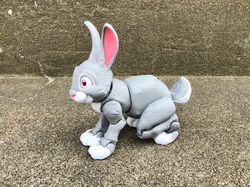 Flexi Bunny Rabbit 3D Printed Articulated Fidget Toy Full - Etsy