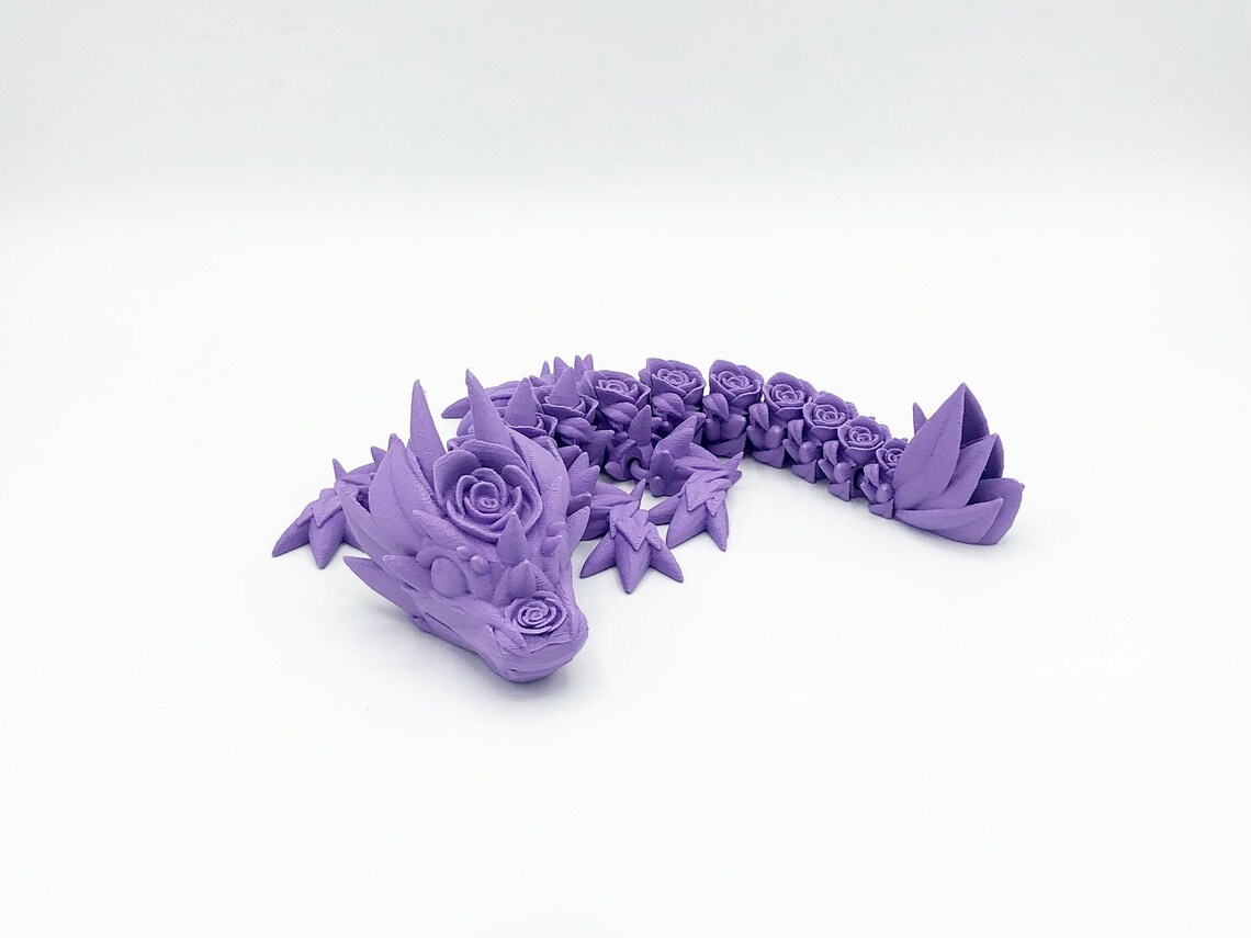 3D Printed Articulated Flexi Baby Rose Dragon Fidget Toy | Etsy