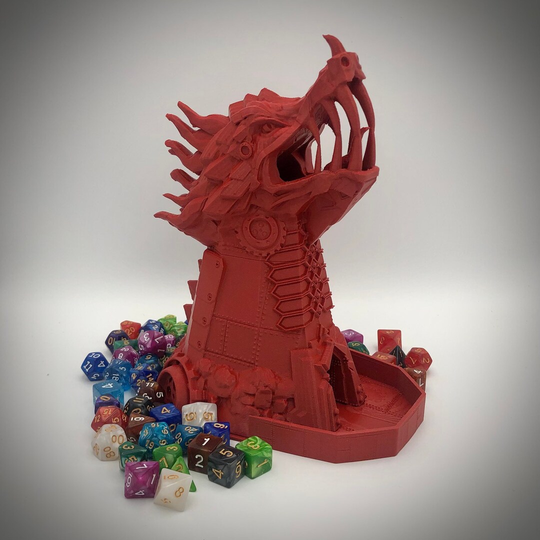 Clockwork Mechanical Dragon Monster Dice Tower From Fate's End Dice ...
