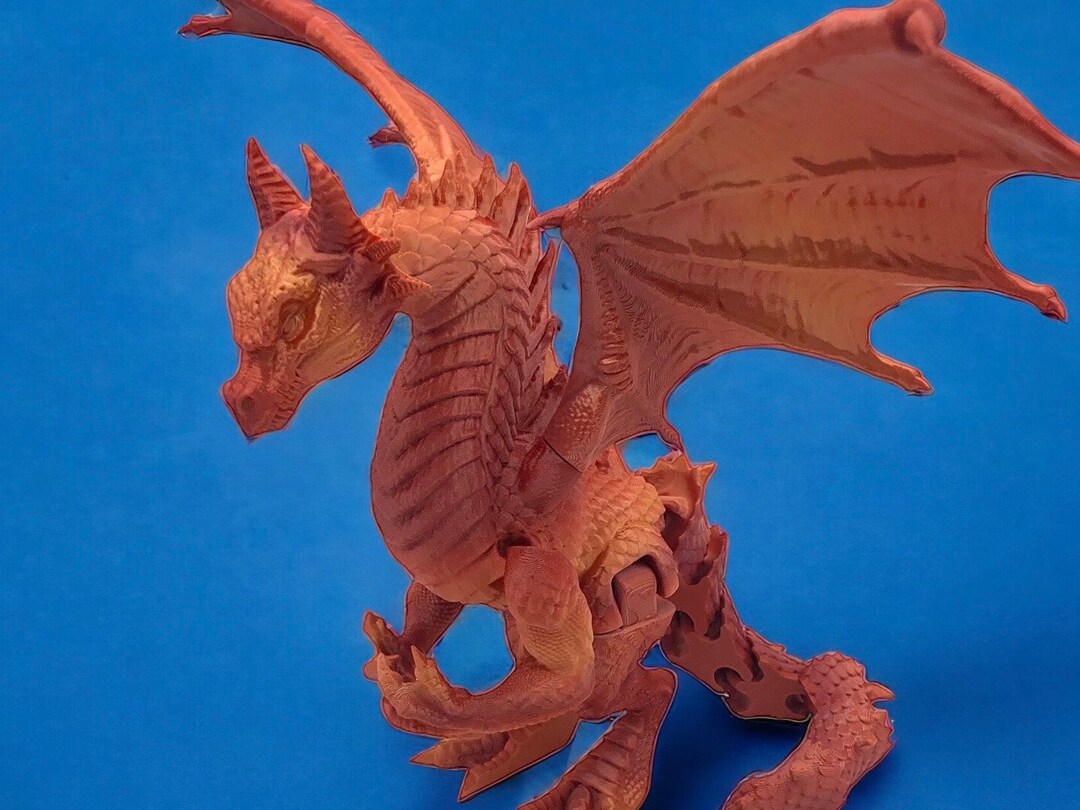 Flexi Rearing Dragon - 3D Printed Articulated Toy - Etsy