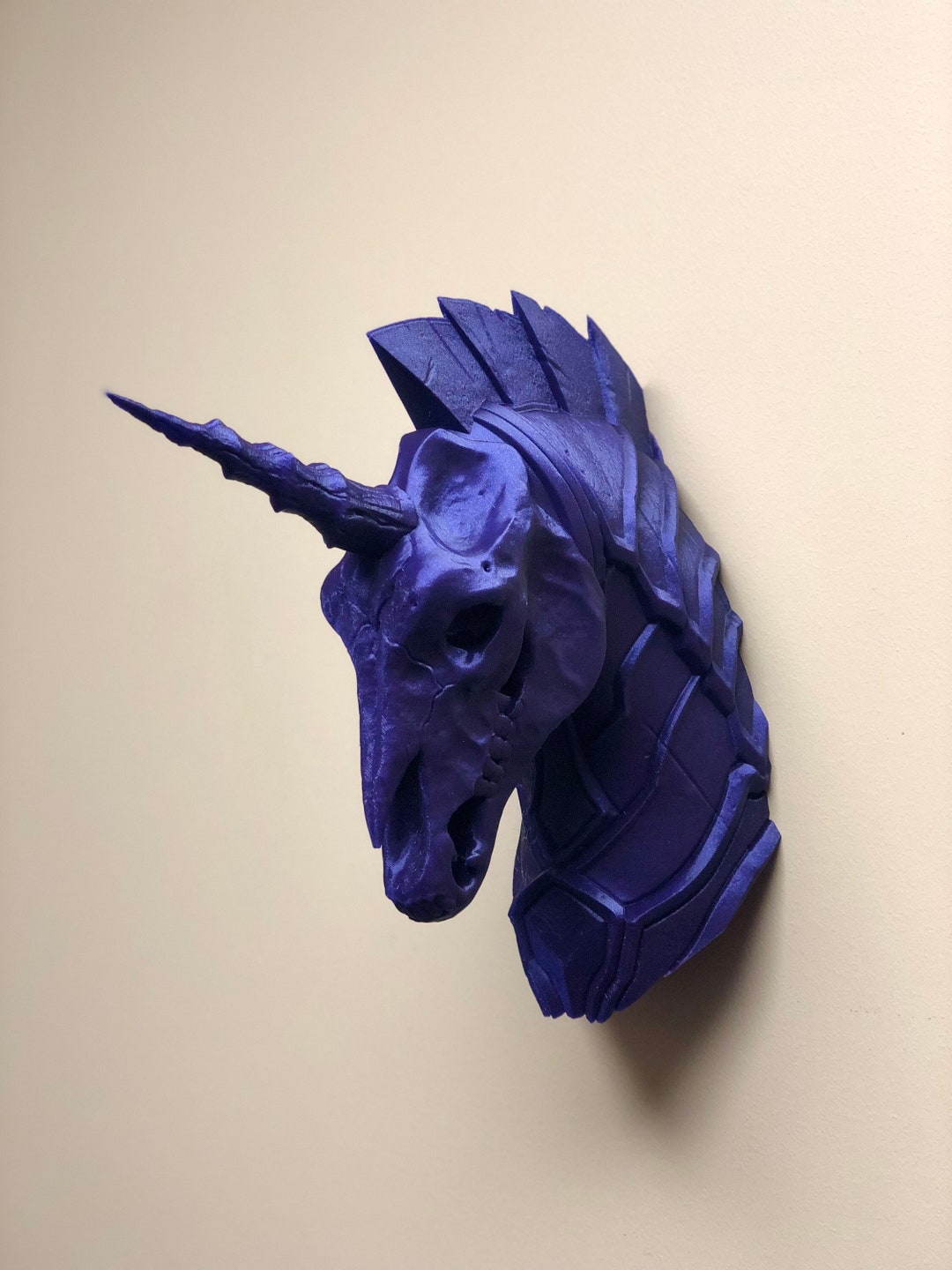 Undead Unicorn Head Wall Art Mount - 3D Printed Bust - Etsy