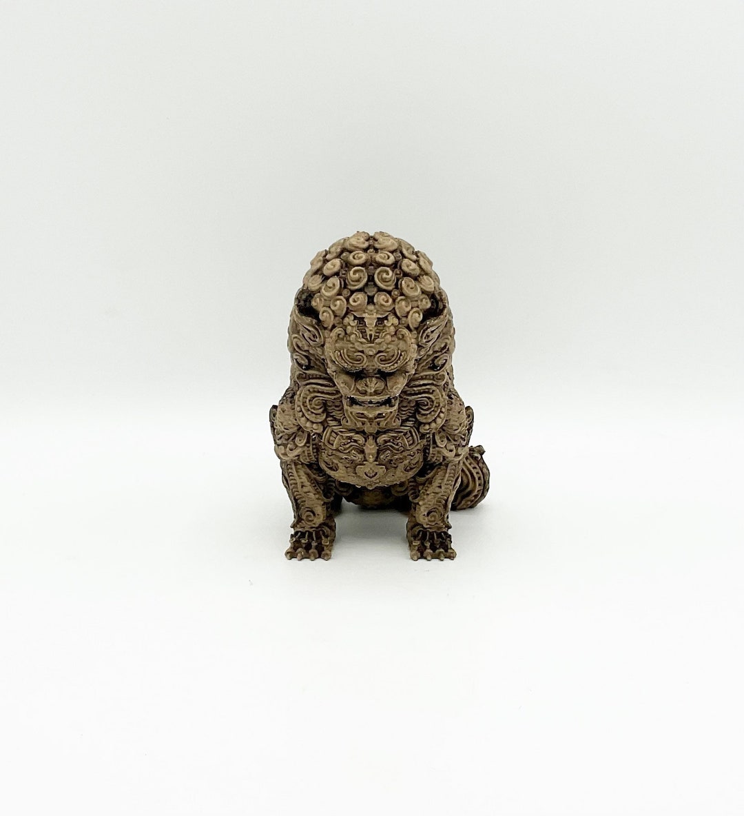 Foo Lion - Hand Painted 3D Printed Desk Display Sculpture Idol Figure ...