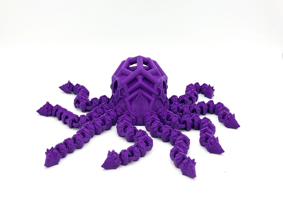 3D Printed Articulated Flexi Void Octopus Fidget Toy Various - Etsy
