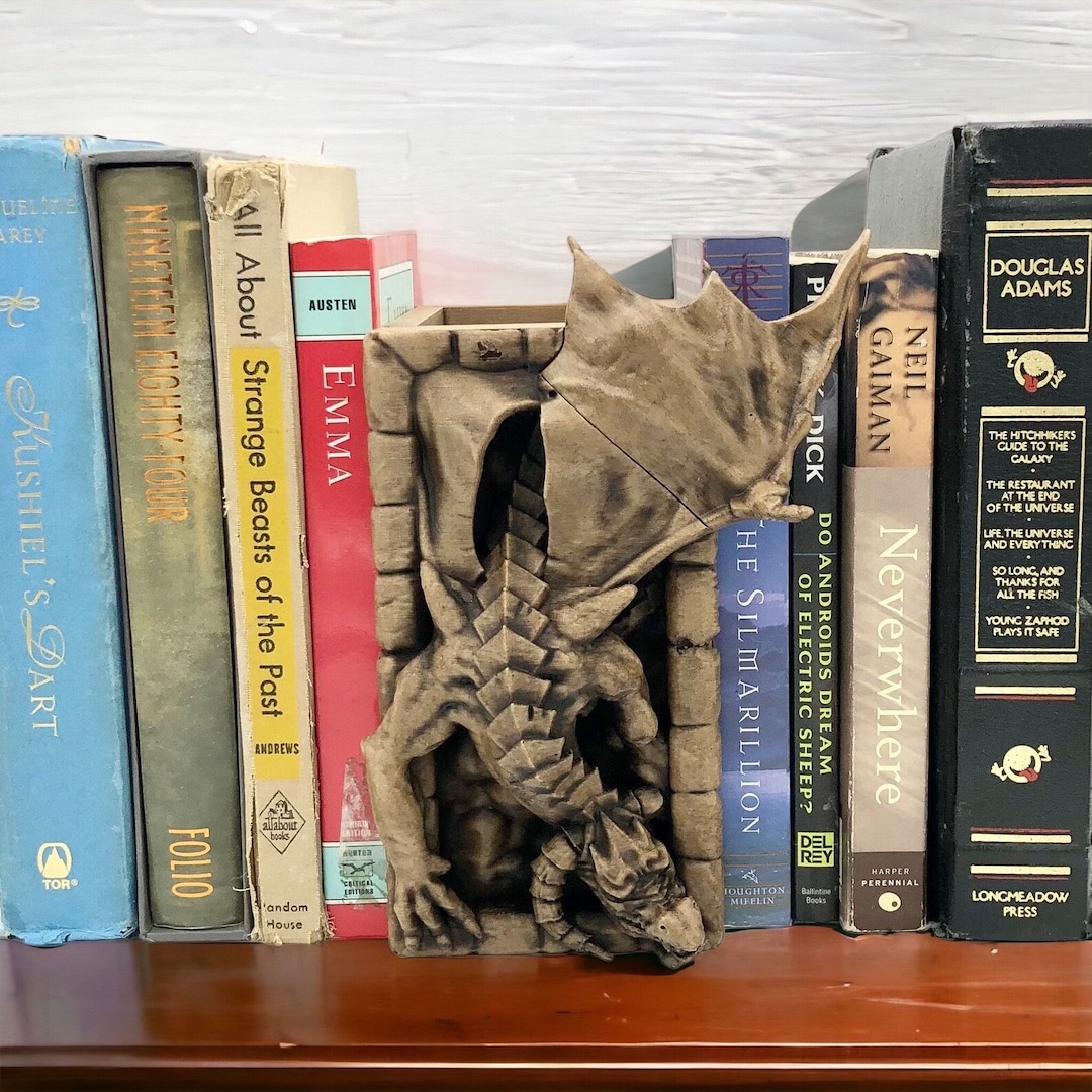 Black Dragon Book Nook Insert 3D Printed Hand-painted Fantasy Book Nook ...